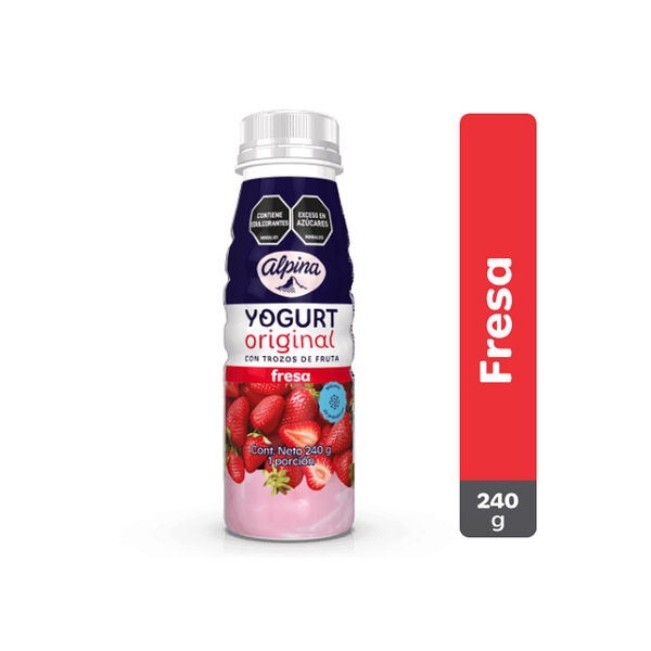Yogurt Alpina Fresa Botella 240g